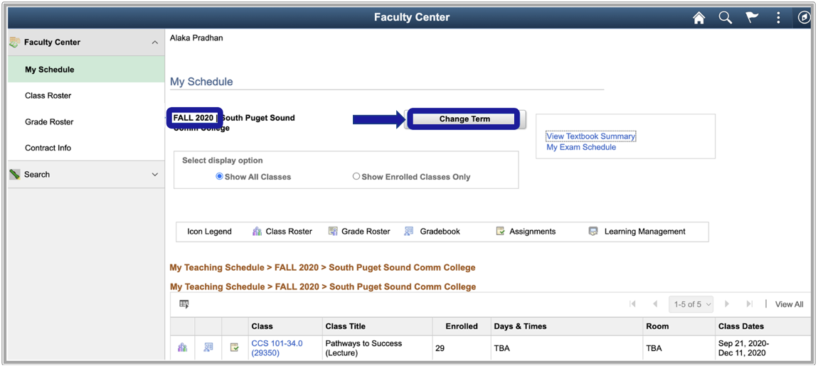 Enter Grades | SPSCC Support